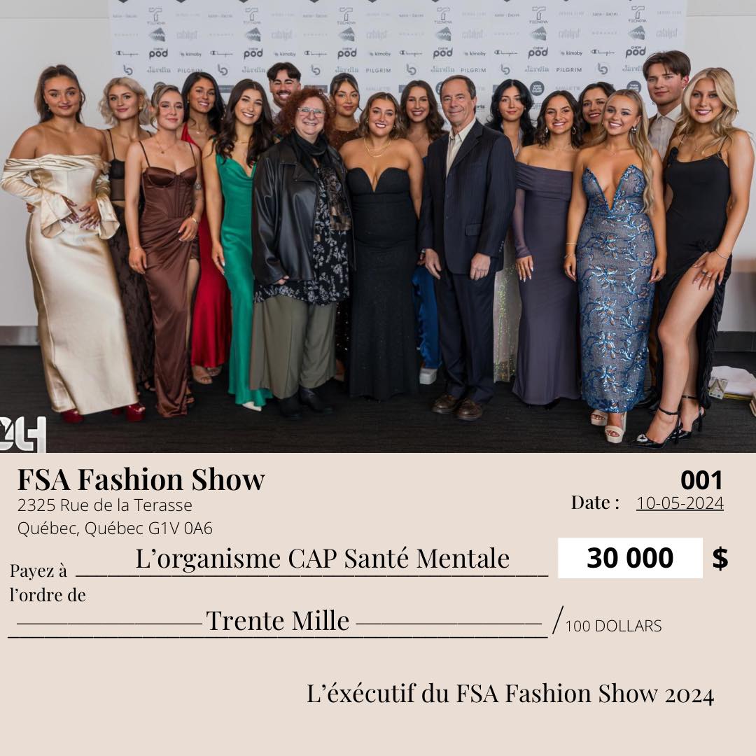 La 27e édition du FSA Fashion Show s'associe à CAP santé mentale - CAP ...
